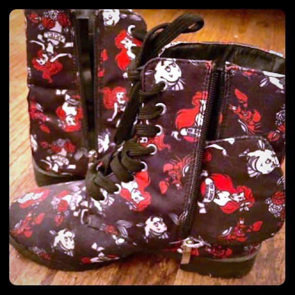 Disney | Shoes | Ariel Combat Boots | Poshmark